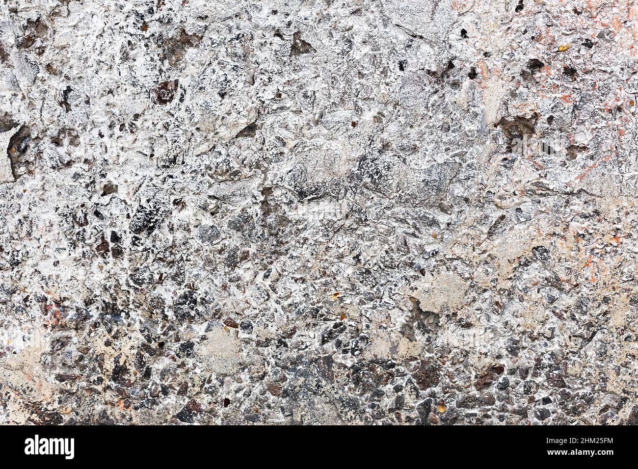 Background concrete wall, traces of weathering, worn wall damaged paint ...