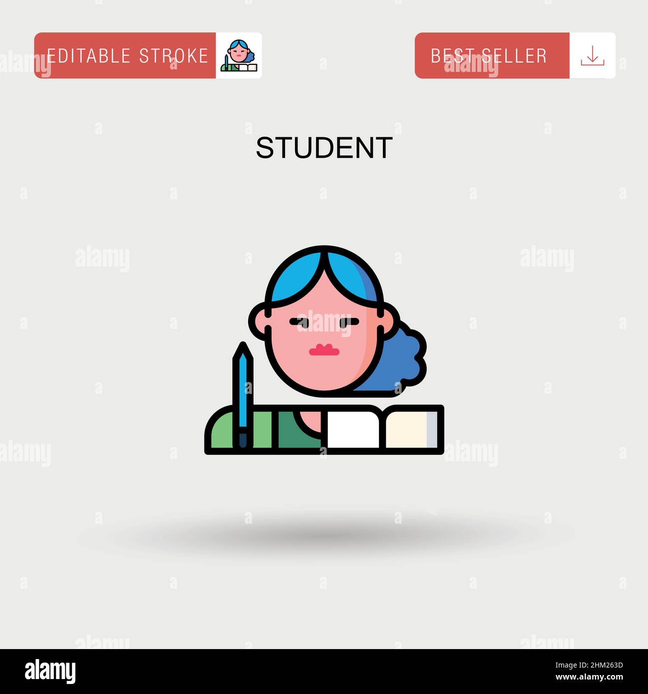 Student Simple vector icon Stock Vector Image & Art - Alamy