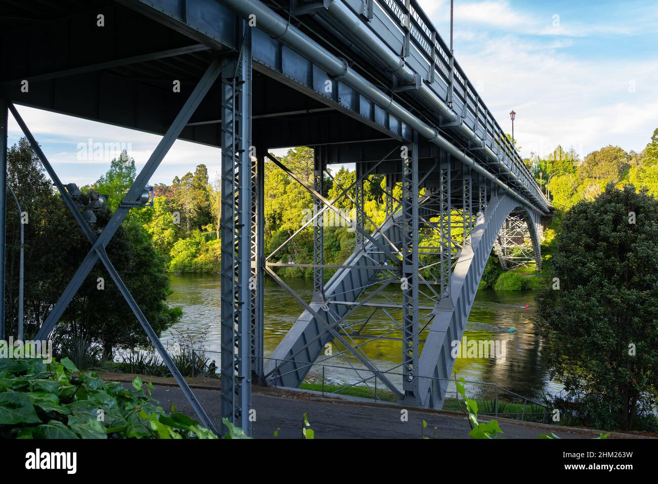 Underneath Victoria Bridge, a category I heritage steel arch bridge ...