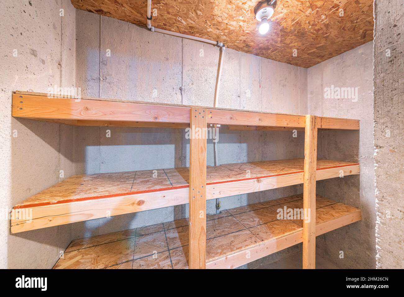 Shelves On Basement Concrete Wall DIY Floating Shelves