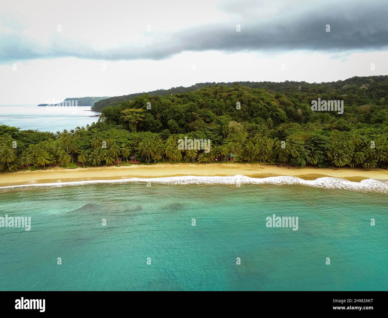 Beautiful coastal landscape of Saint Thomas and Prince, Africa Stock ...