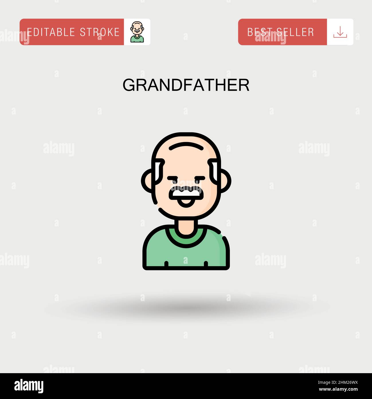 Grandfather with grandson Stock Vector Images - Alamy