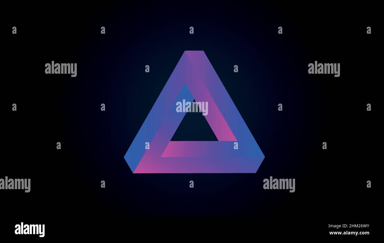 Penrose triangle is one of the main impossible figures, tribar. Very ...