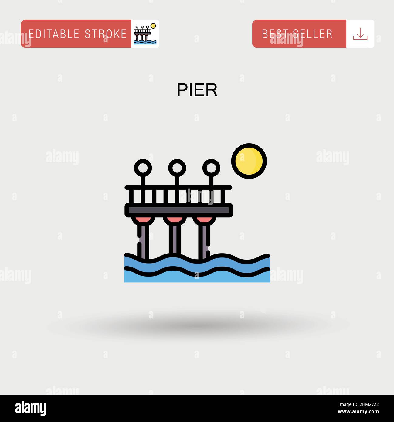 Pier Stock Vector Images - Alamy