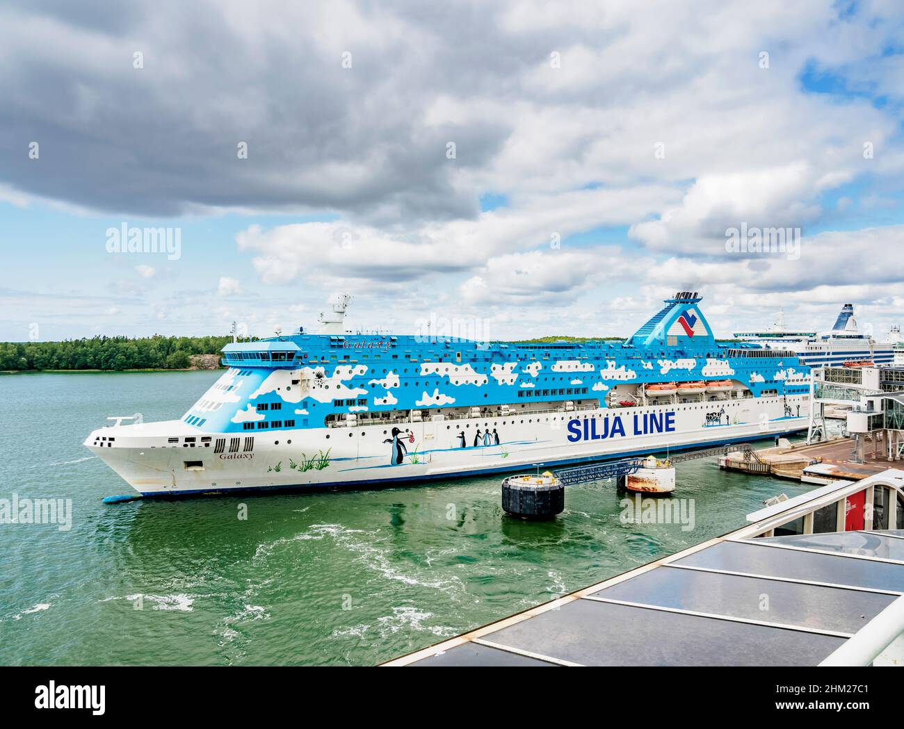 Silja Line Ferry Cruise Ships at the port in Mariehamn, Aland Islands ...