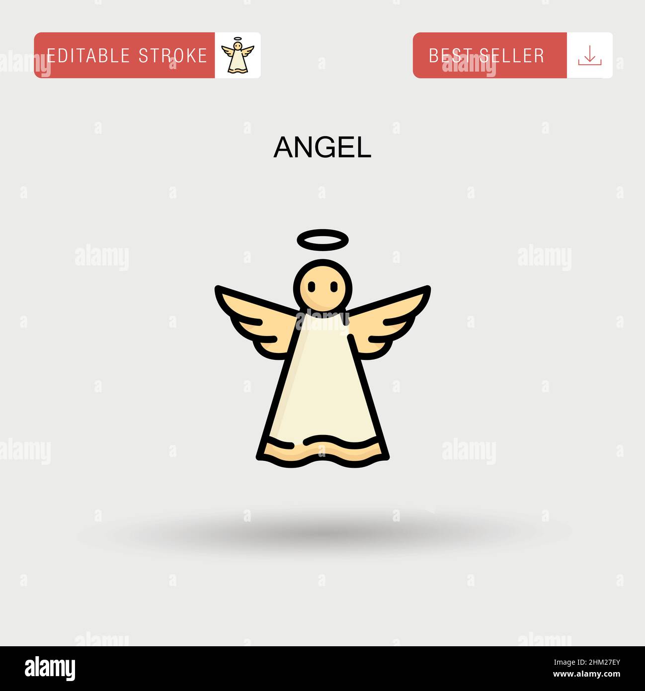 Pair angel wings icon cartoon hi-res stock photography and images - Alamy