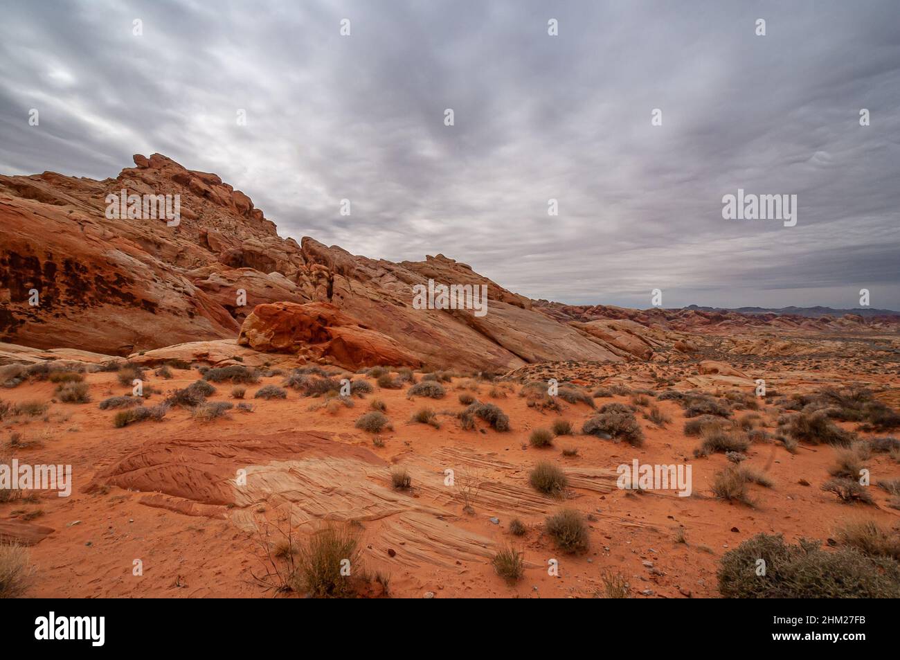 Overton, Nevada, USA - February 25, 2010: Valley of Fire. Wide ...