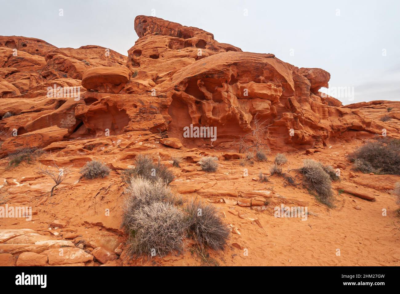 Overton, Nevada, USA - February 25, 2010: Valley of Fire. Landscape ...