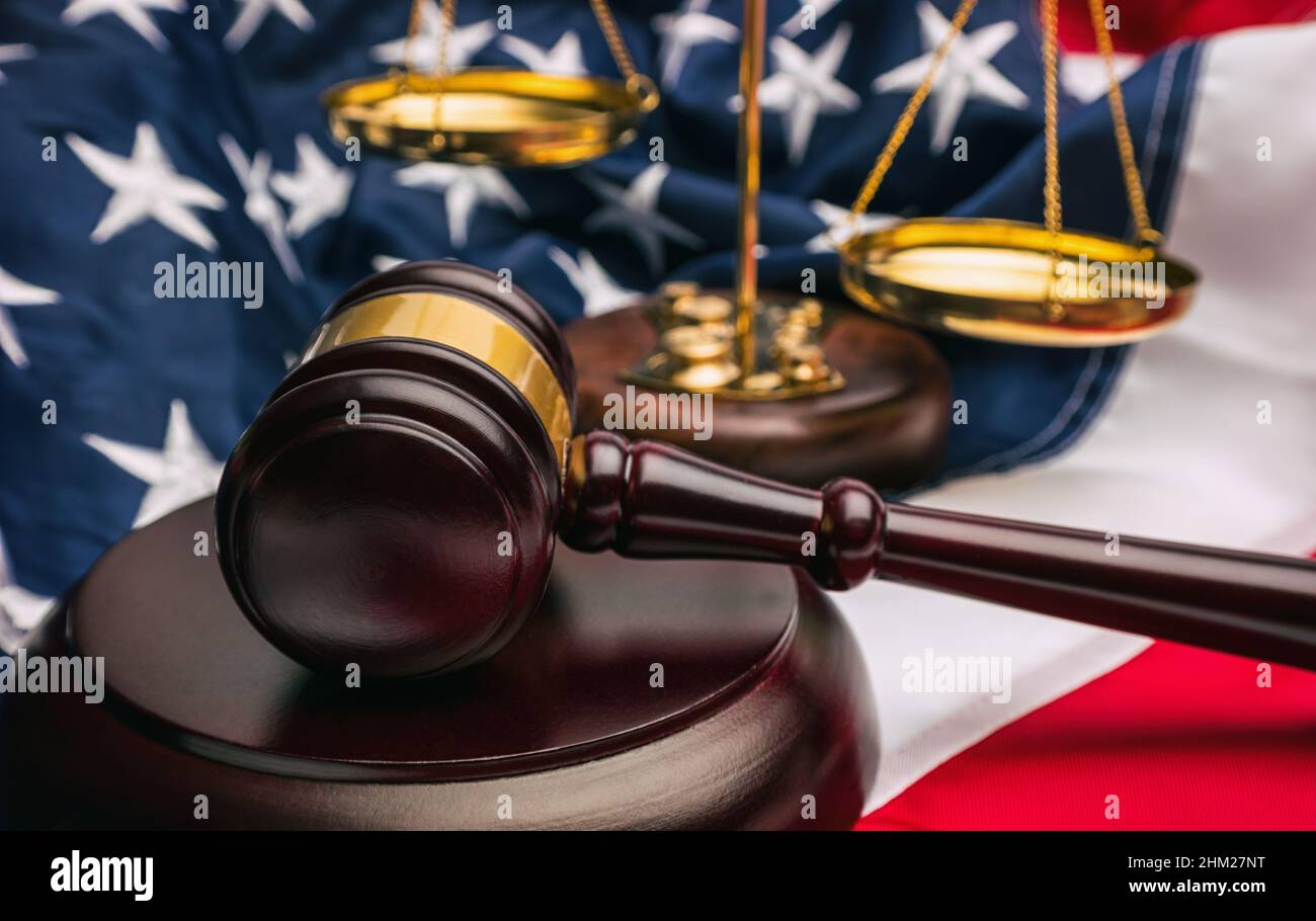 American justice symbols Stock Photo - Alamy