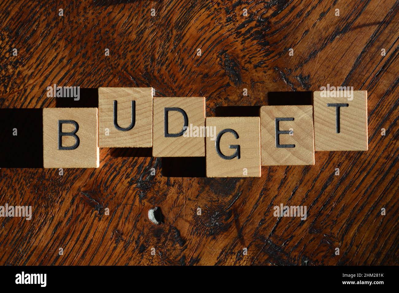 Budget, word in wooden alphabet letters isolated on background Stock ...