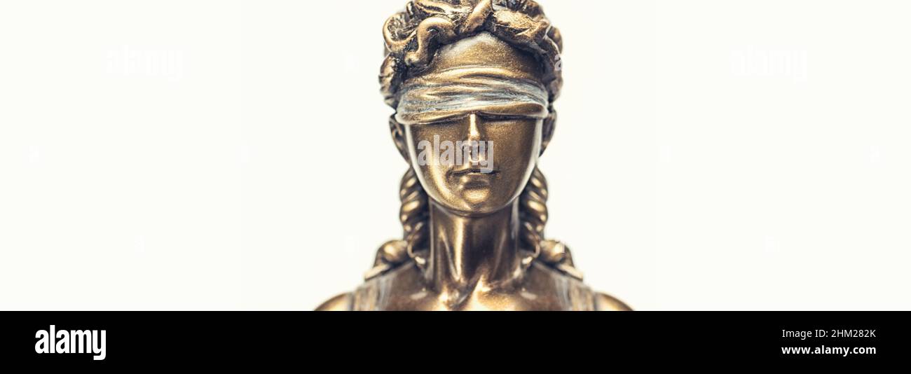 Face of lady justice or Iustitia - The Statue of Justice Stock Photo ...