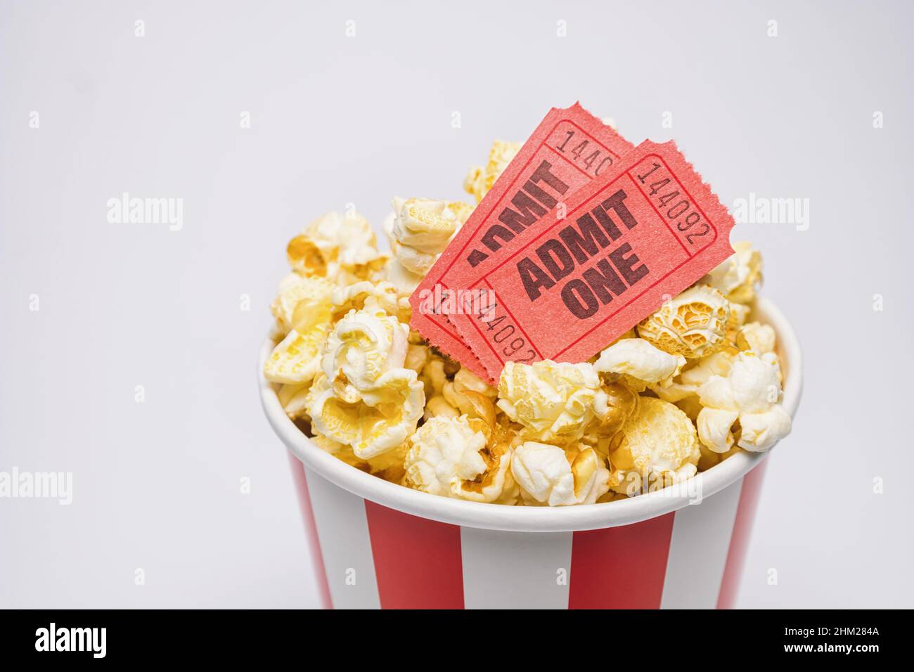 Popcorn in box tickets hi-res stock photography and images - Alamy