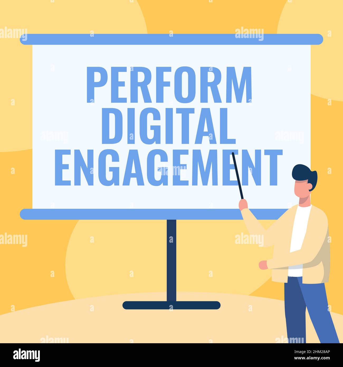 Hand writing sign Perform Digital Engagement. Internet Concept engage ...