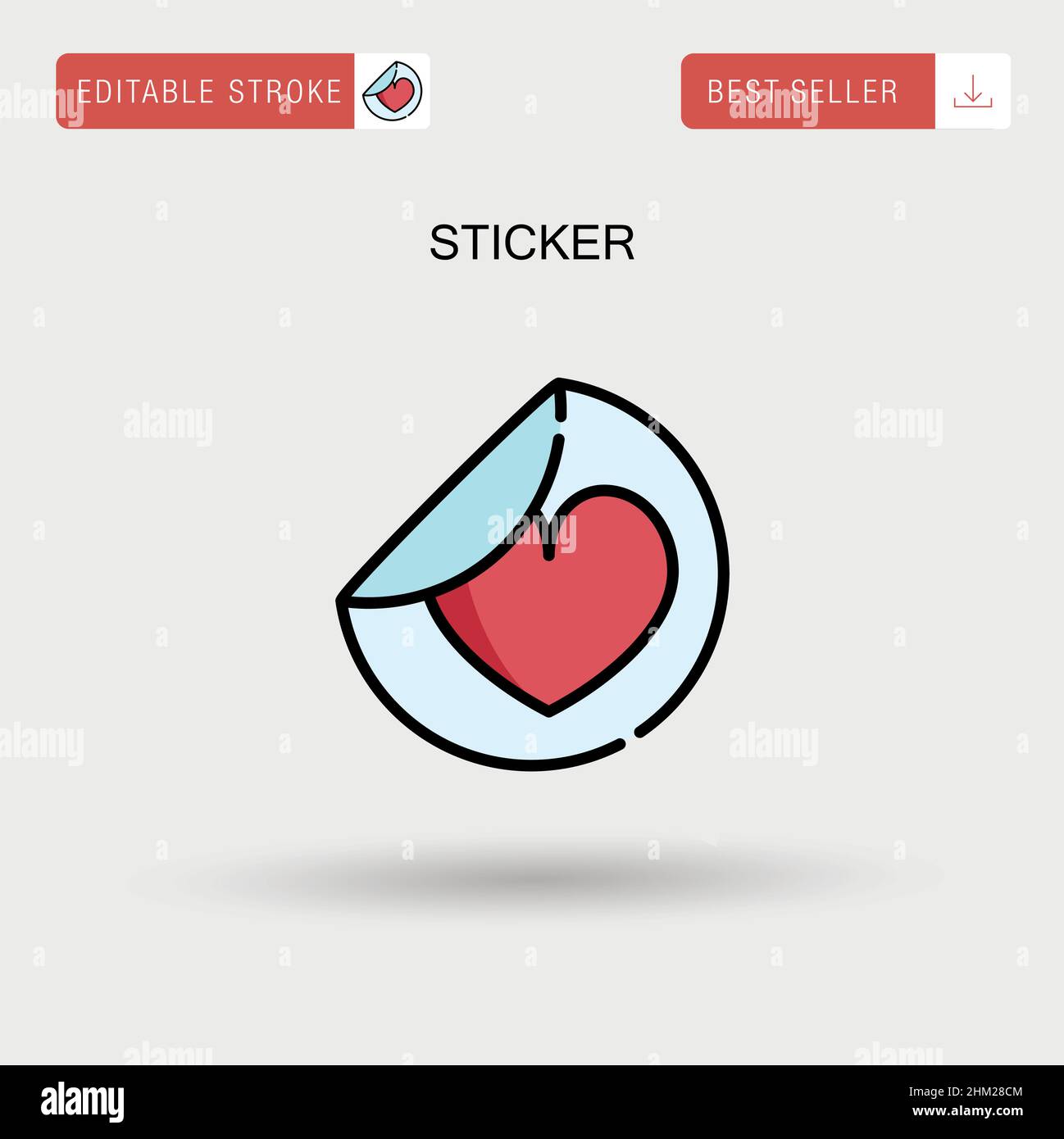Sticker Simple vector icon Stock Vector Image & Art - Alamy