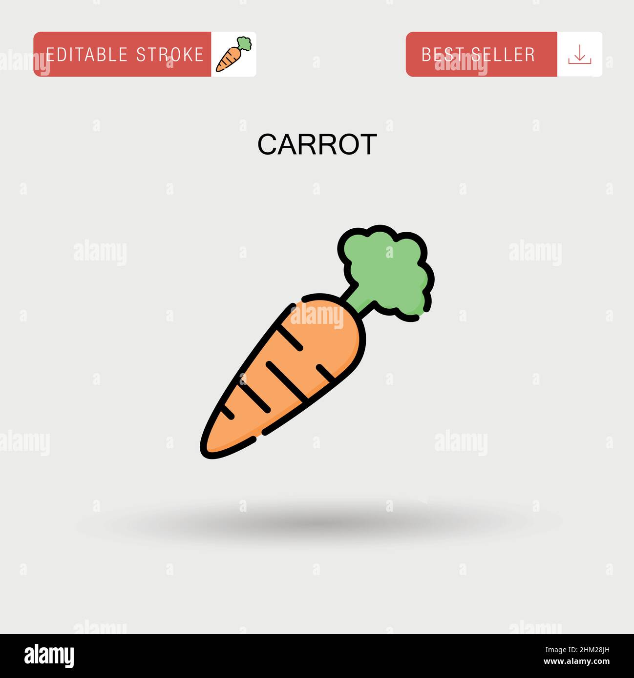 Bright orange carrot Stock Vector Images - Alamy