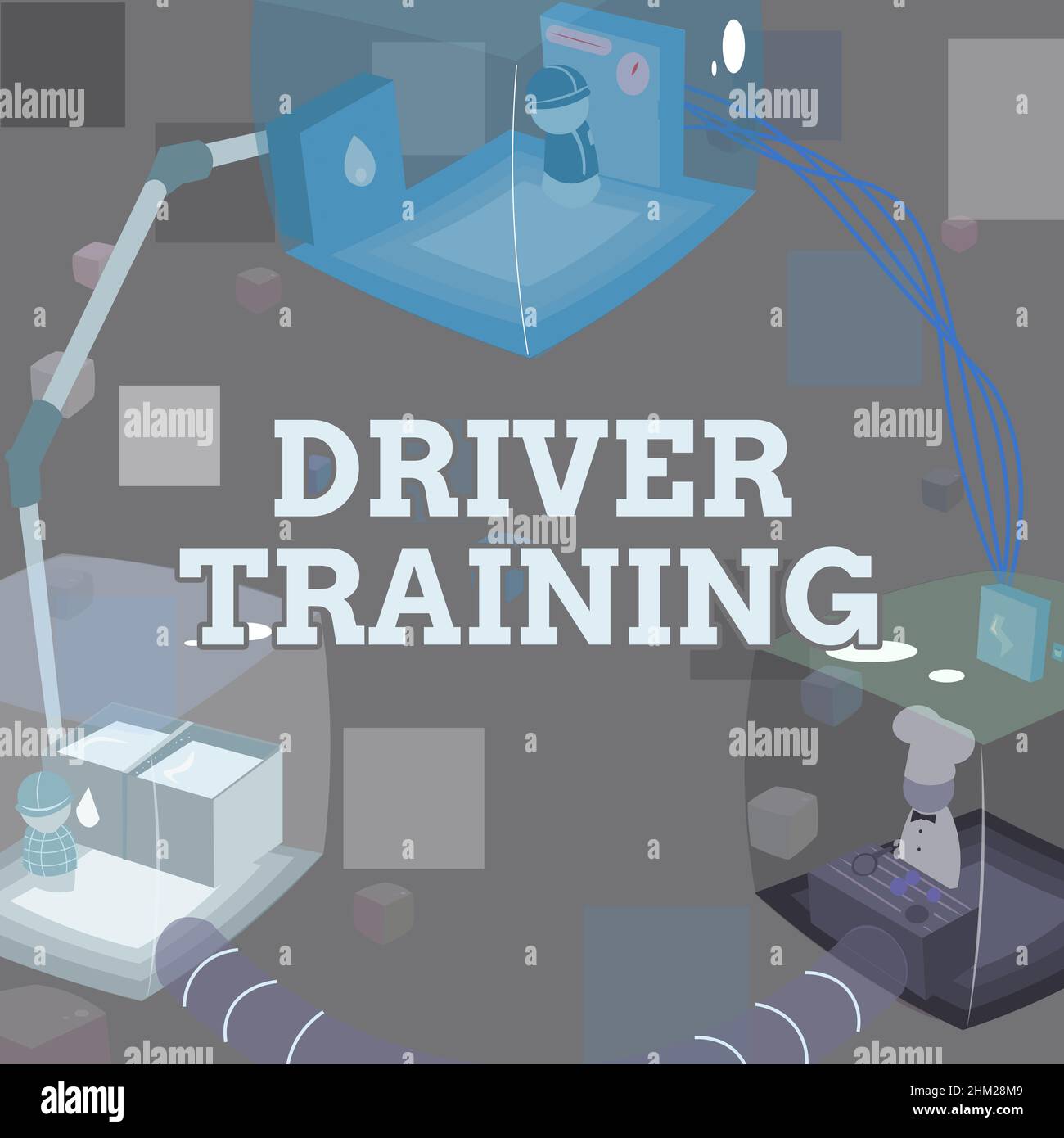 Handwriting text Driver Training. Business showcase prepares a new ...