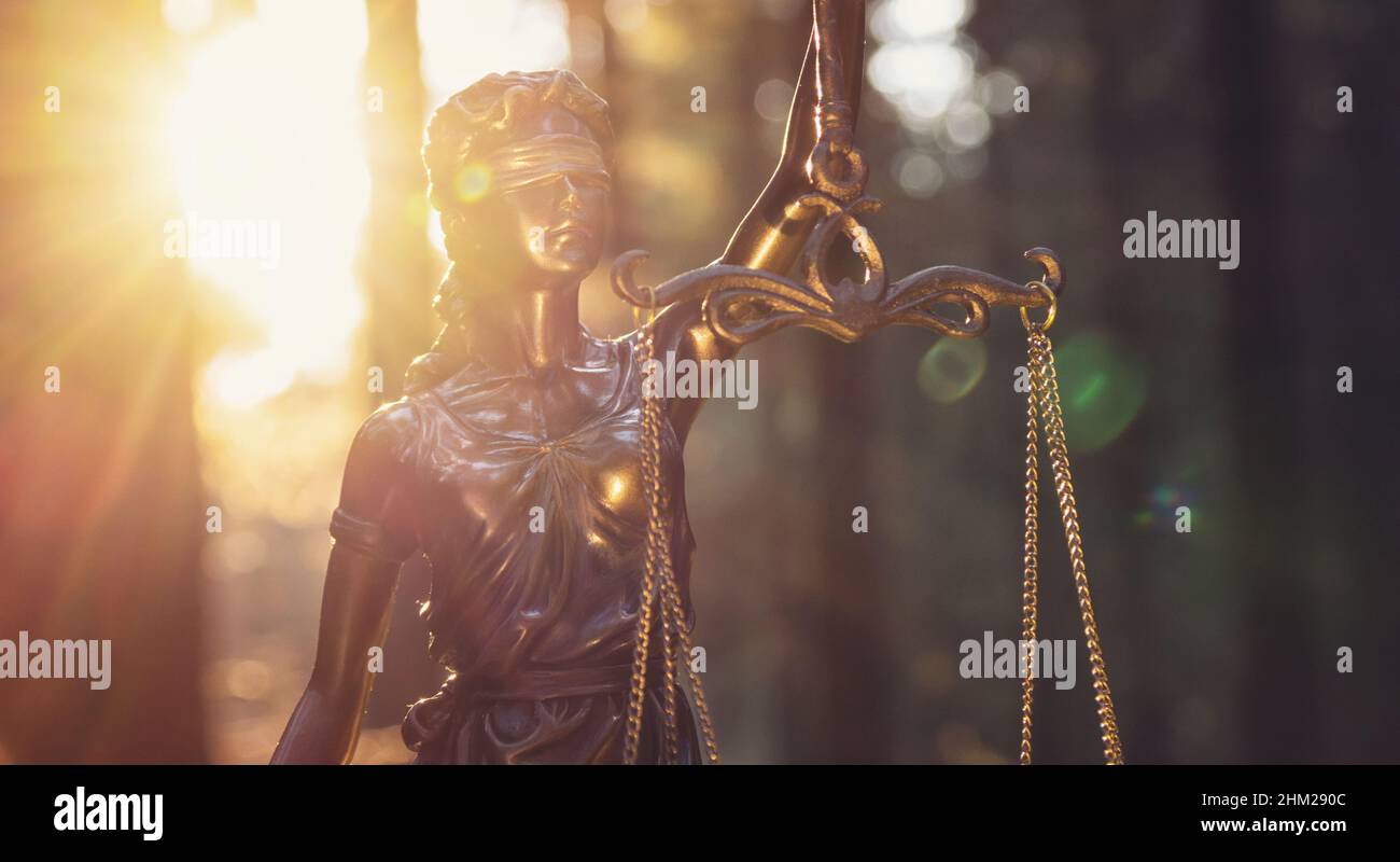 The Statue of Justice - lady justice or Iustitia / Justitia the Roman ...