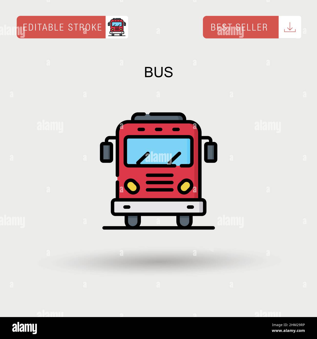 Bus Simple vector icon Stock Vector Image & Art - Alamy
