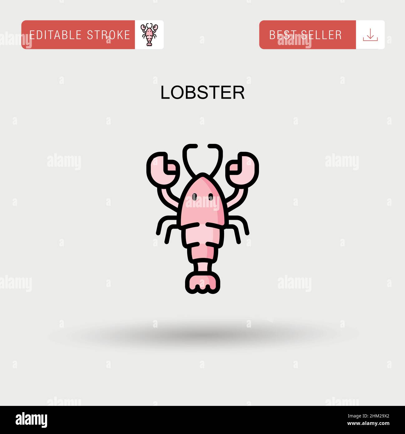 Lobster Simple vector icon Stock Vector Image & Art - Alamy