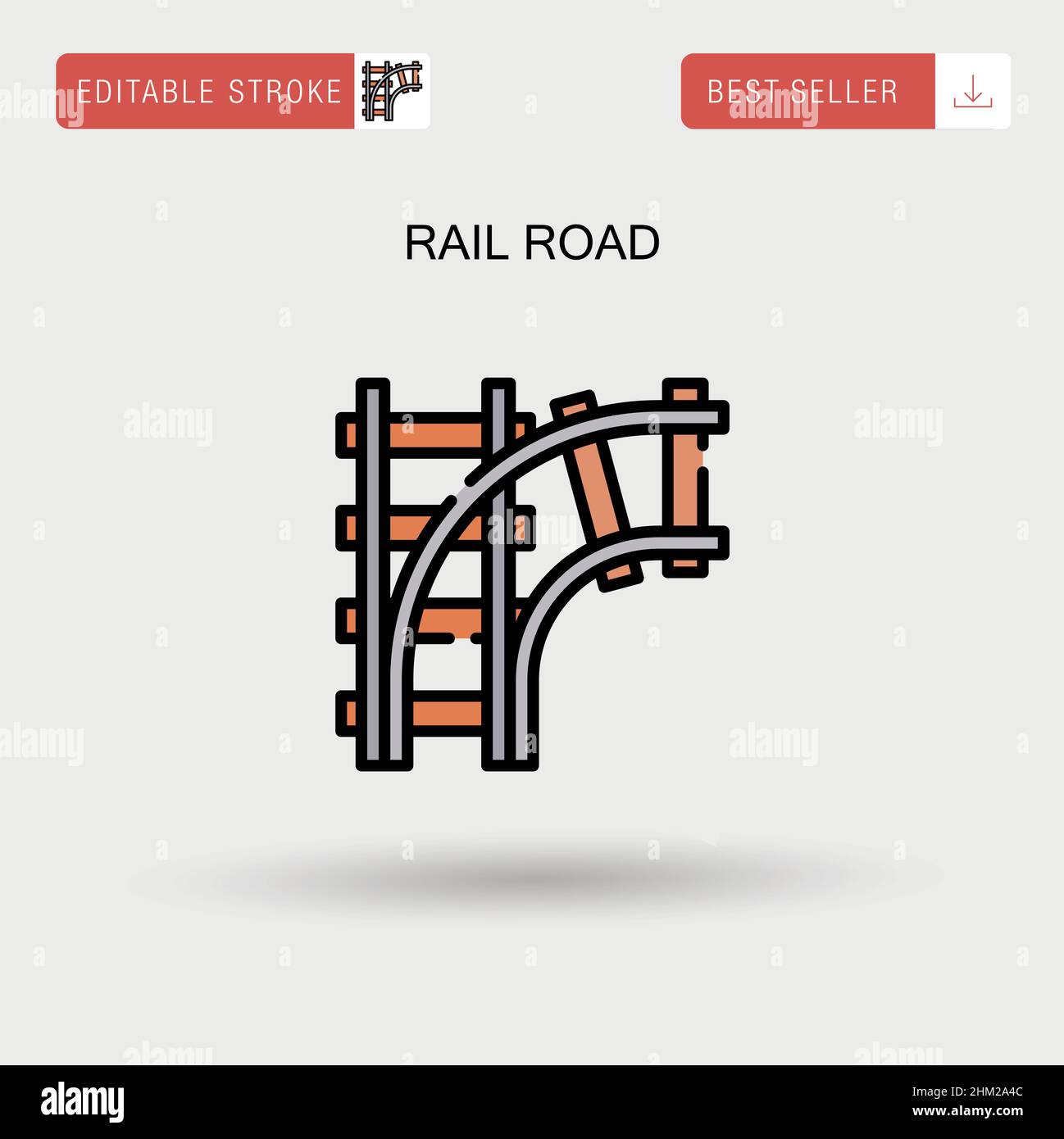 Railway black flat icon hi-res stock photography and images - Alamy