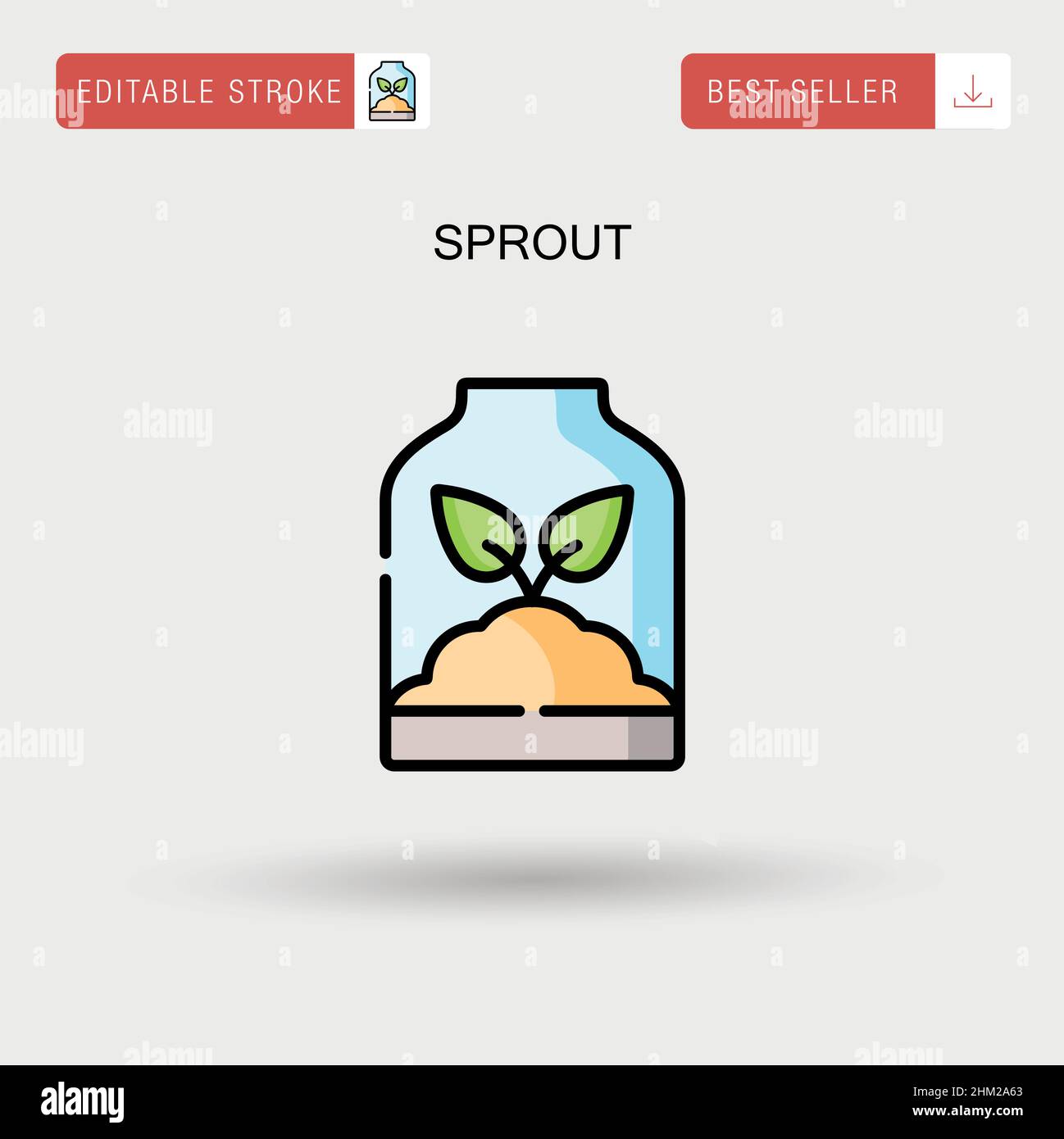 Closeup sprout Stock Vector Images - Alamy