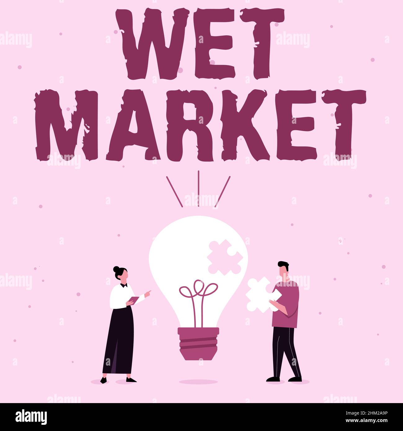 Sign displaying Wet Market. Business approach Wet Market Illustration ...