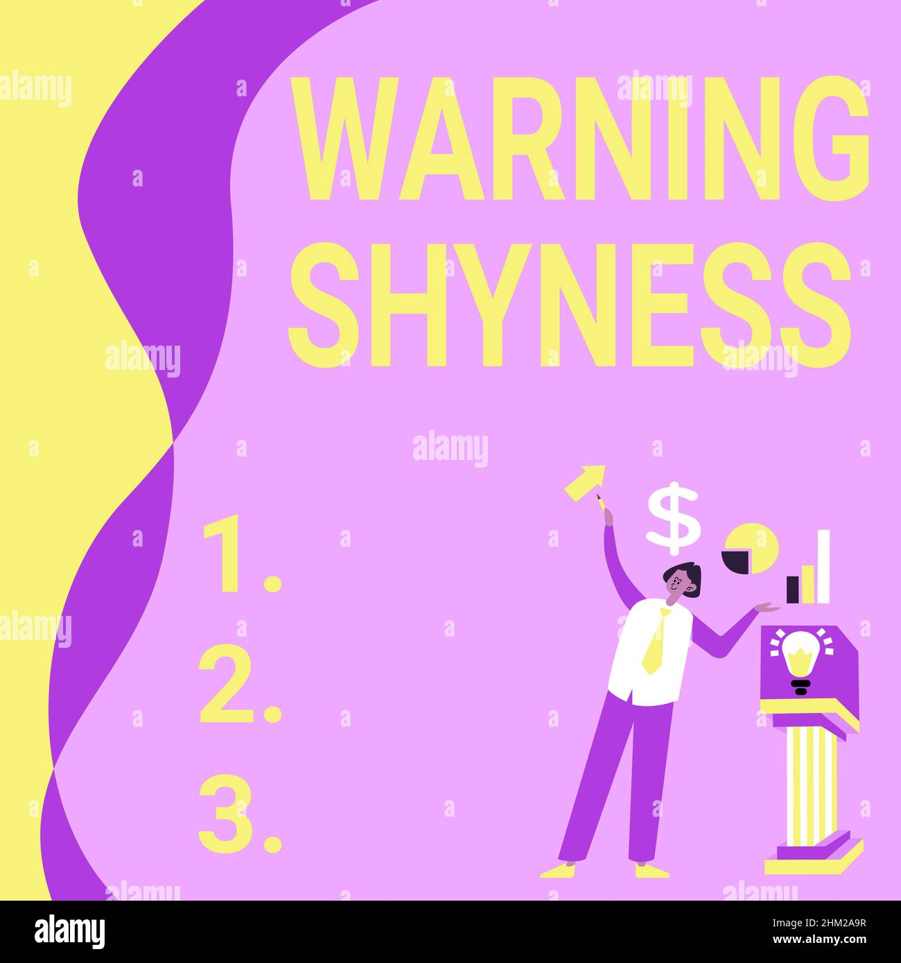 Conceptual display Warning Shyness. Internet Concept Warning Shyness ...