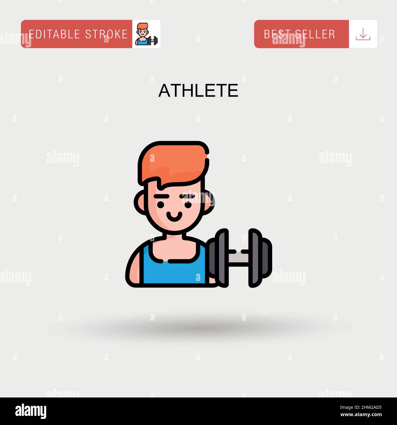 Athlete Simple vector icon Stock Vector Image & Art - Alamy