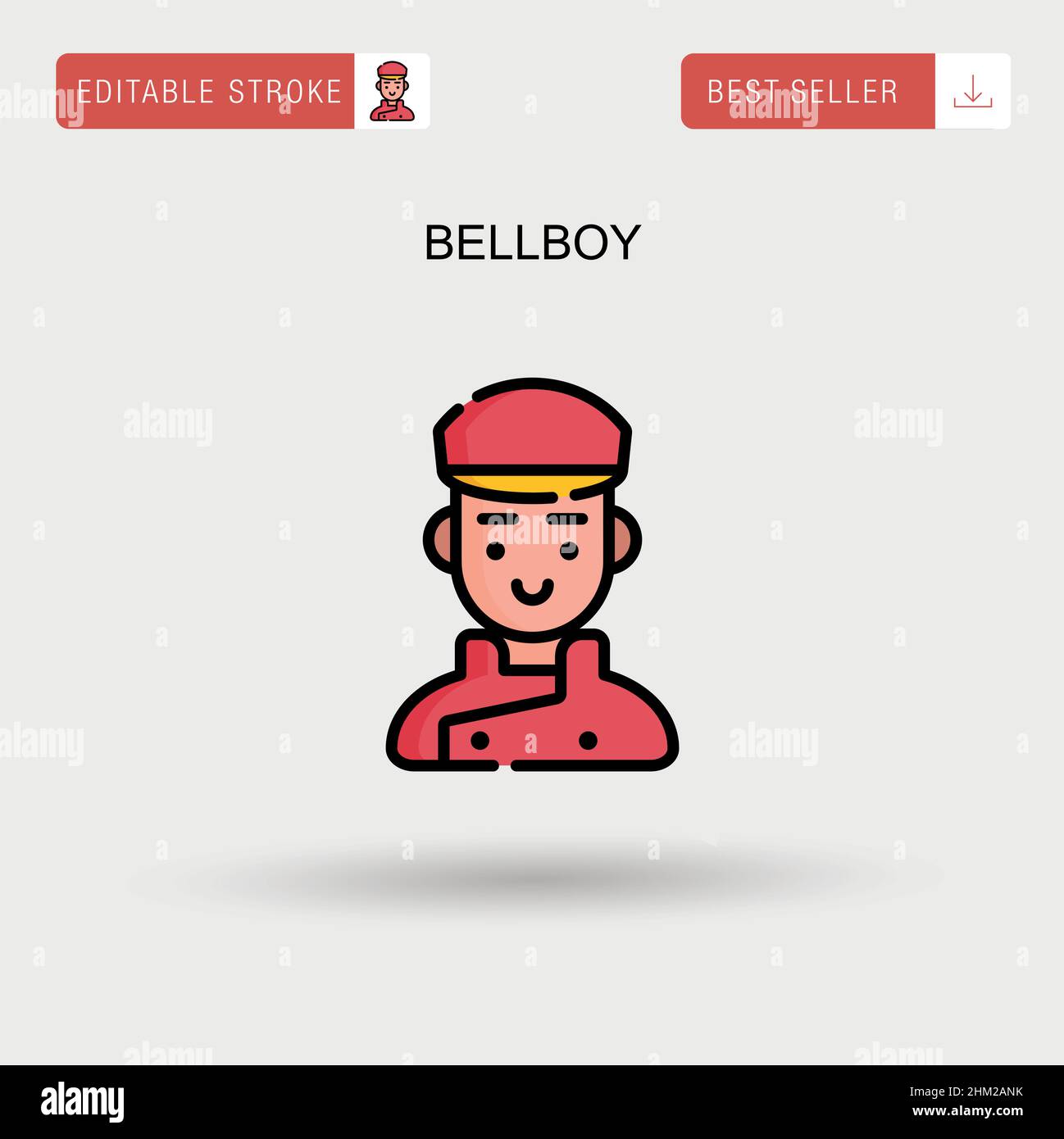 Bellboy hotel service icon Stock Vector Images - Alamy