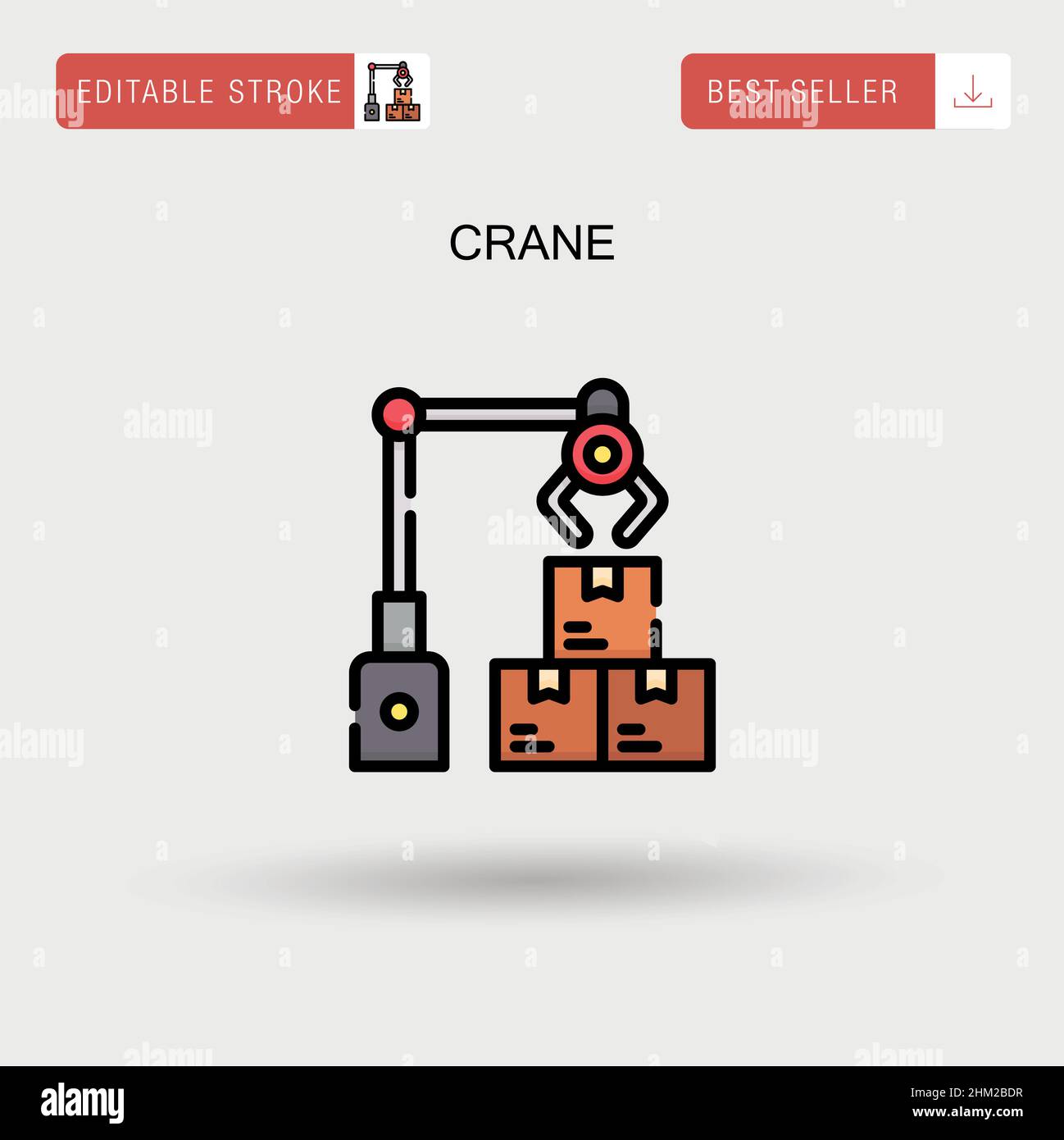 Crane Simple vector icon Stock Vector Image & Art - Alamy