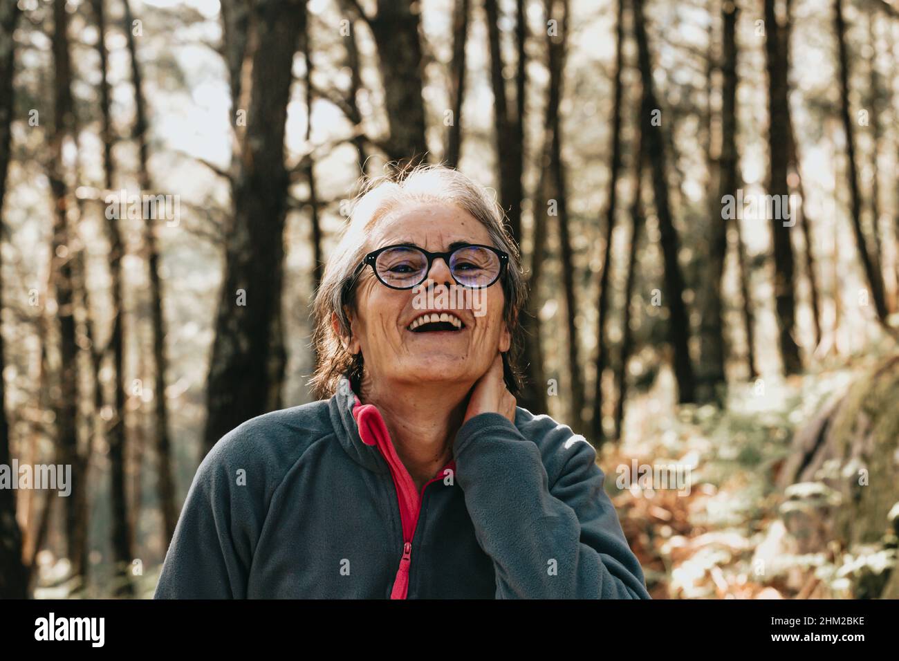 Old woman laughing hi-res stock photography and images - Alamy