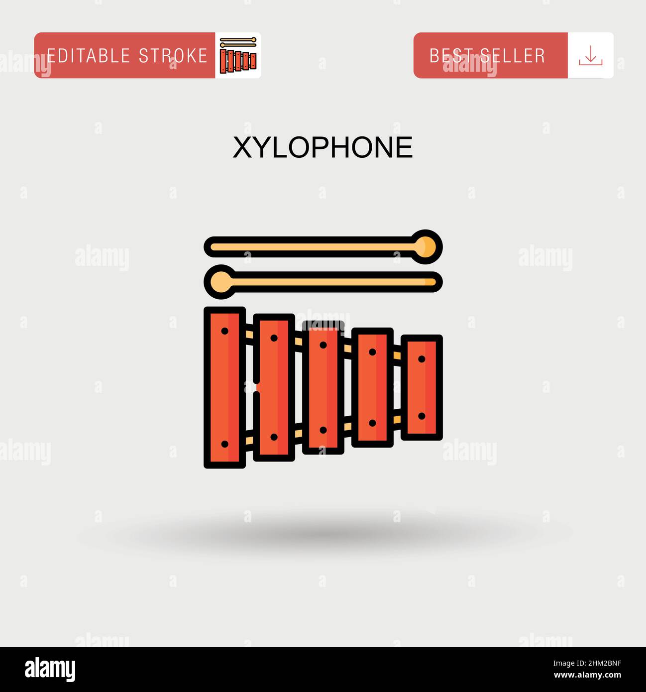 Xylophone Simple vector icon Stock Vector Image & Art - Alamy
