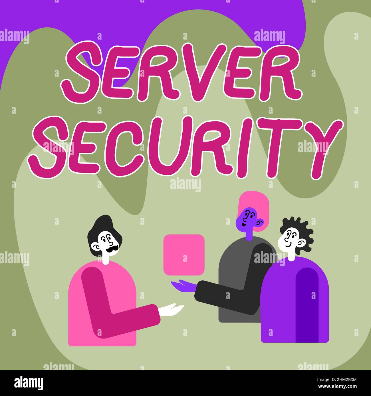 Sign Displaying Server Security Internet Concept Web Server That Guarantees Secure Online
