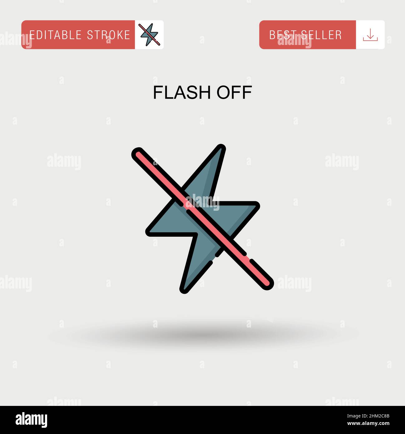 Flash off Simple vector icon Stock Vector Image & Art - Alamy