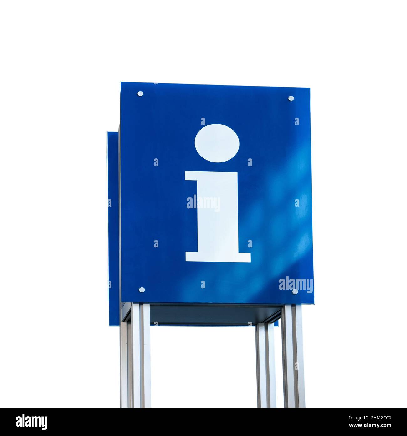 Information sign isolated on white background Stock Photo - Alamy