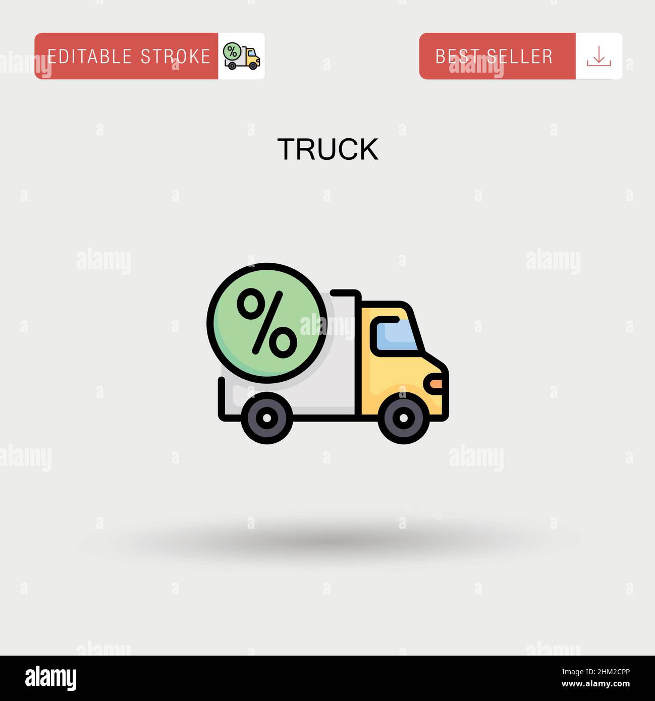 Truck Simple vector icon Stock Vector Image & Art - Alamy