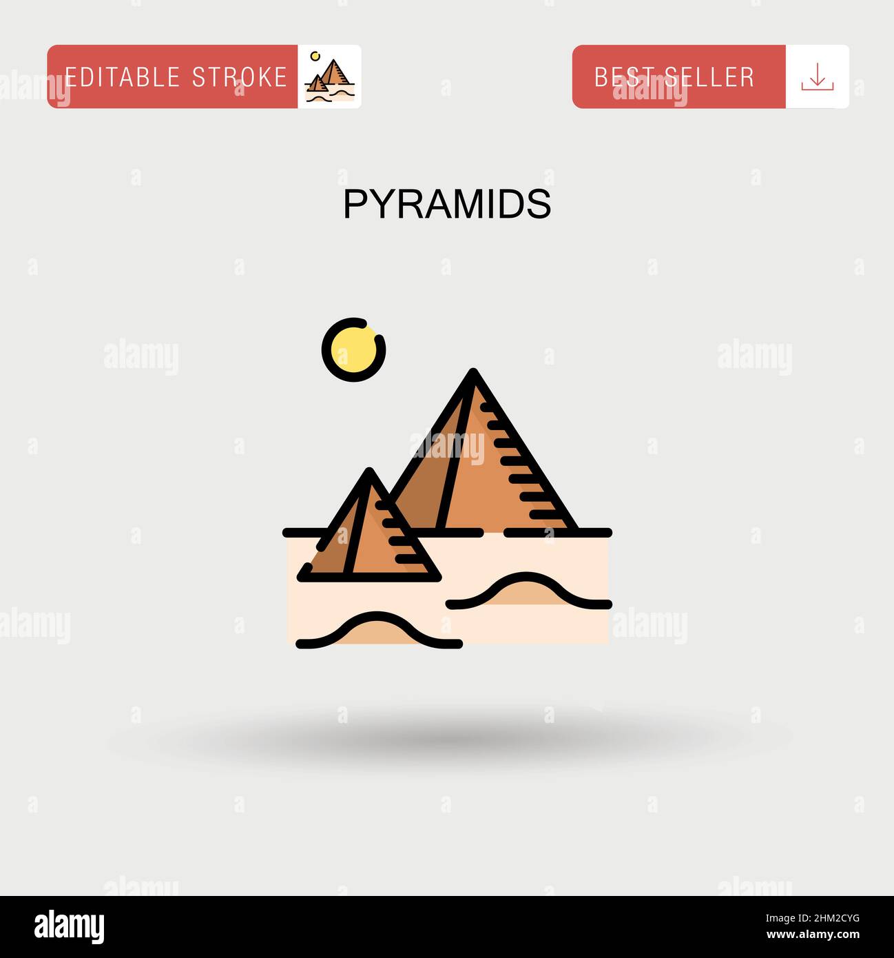 Pyramids Simple vector icon Stock Vector Image & Art - Alamy