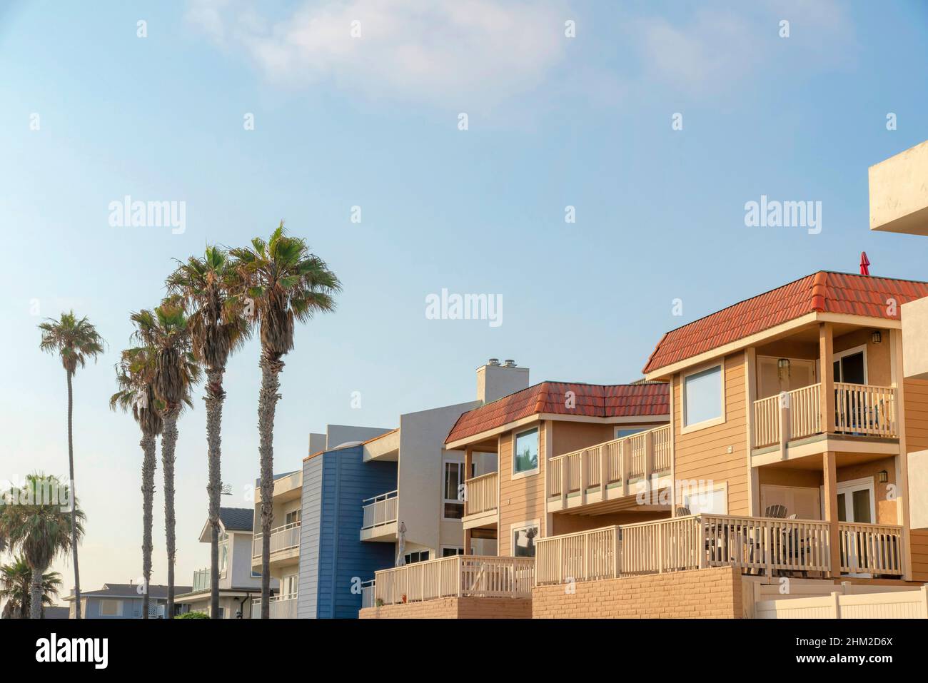 Complex buildings with traditional designs at Oceanside, California ...