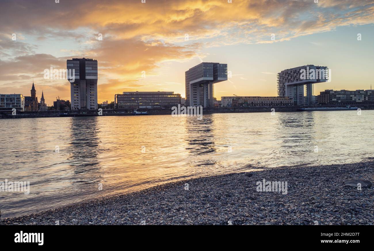 Cologne - Crane Houses Stock Photo - Alamy