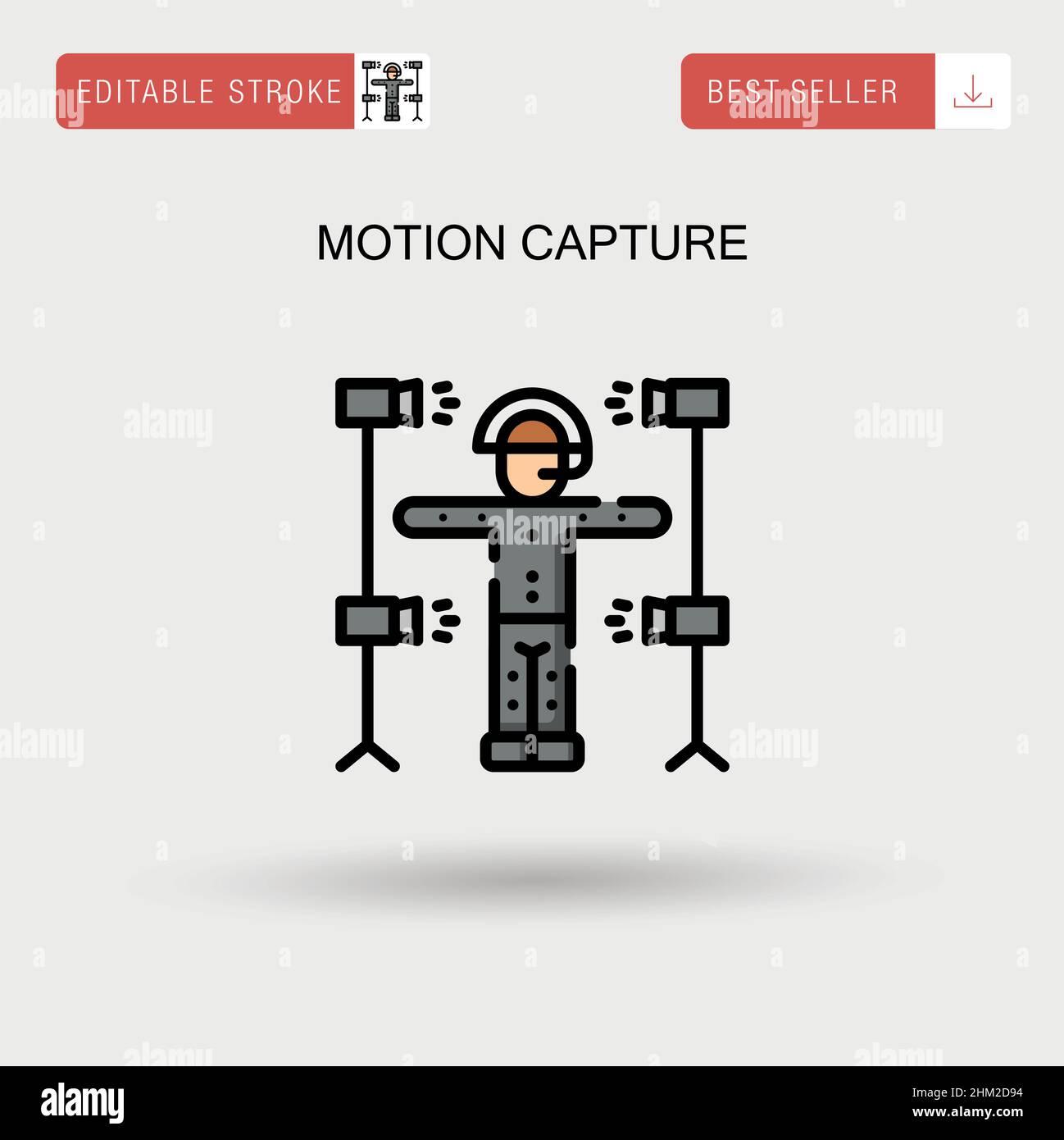 Motion capture icon Stock Vector Images - Alamy