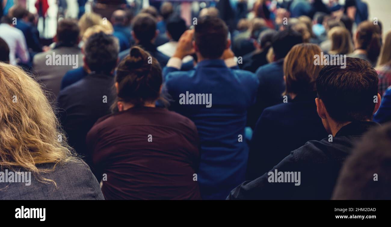 Crowd of Business people on a Meeting. Audience in the conference hall ...