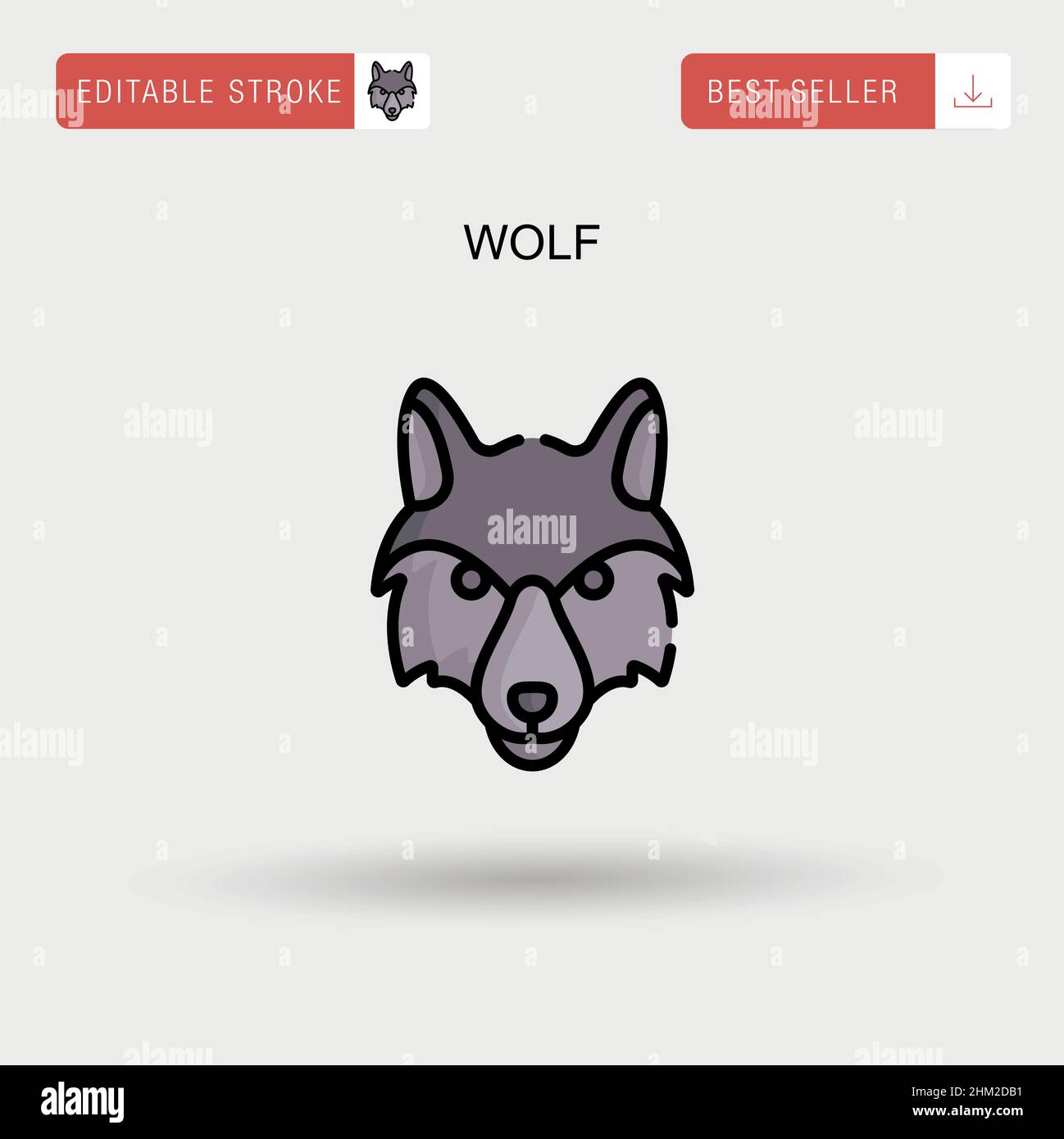 Wolf head icon Stock Vector Images - Alamy