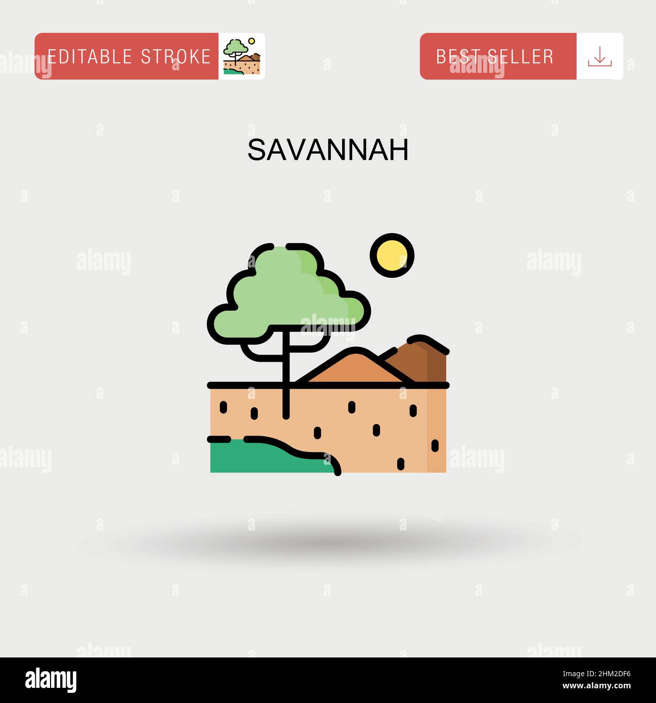 Savanna evening Stock Vector Images - Alamy