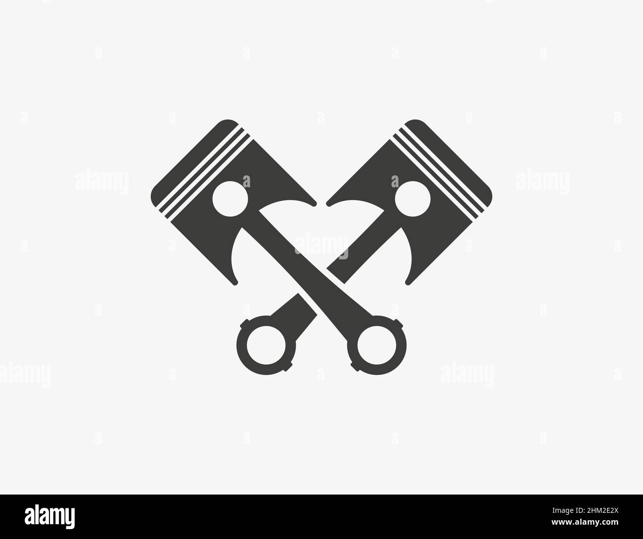 Two car pistons vector icon on white background Stock Vector Image ...