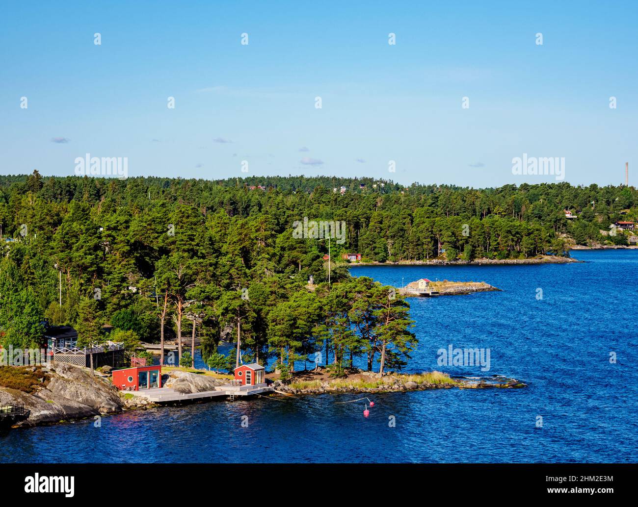 Landscape of the waterway from Stockholm to the Baltic Sea, Stockholm ...