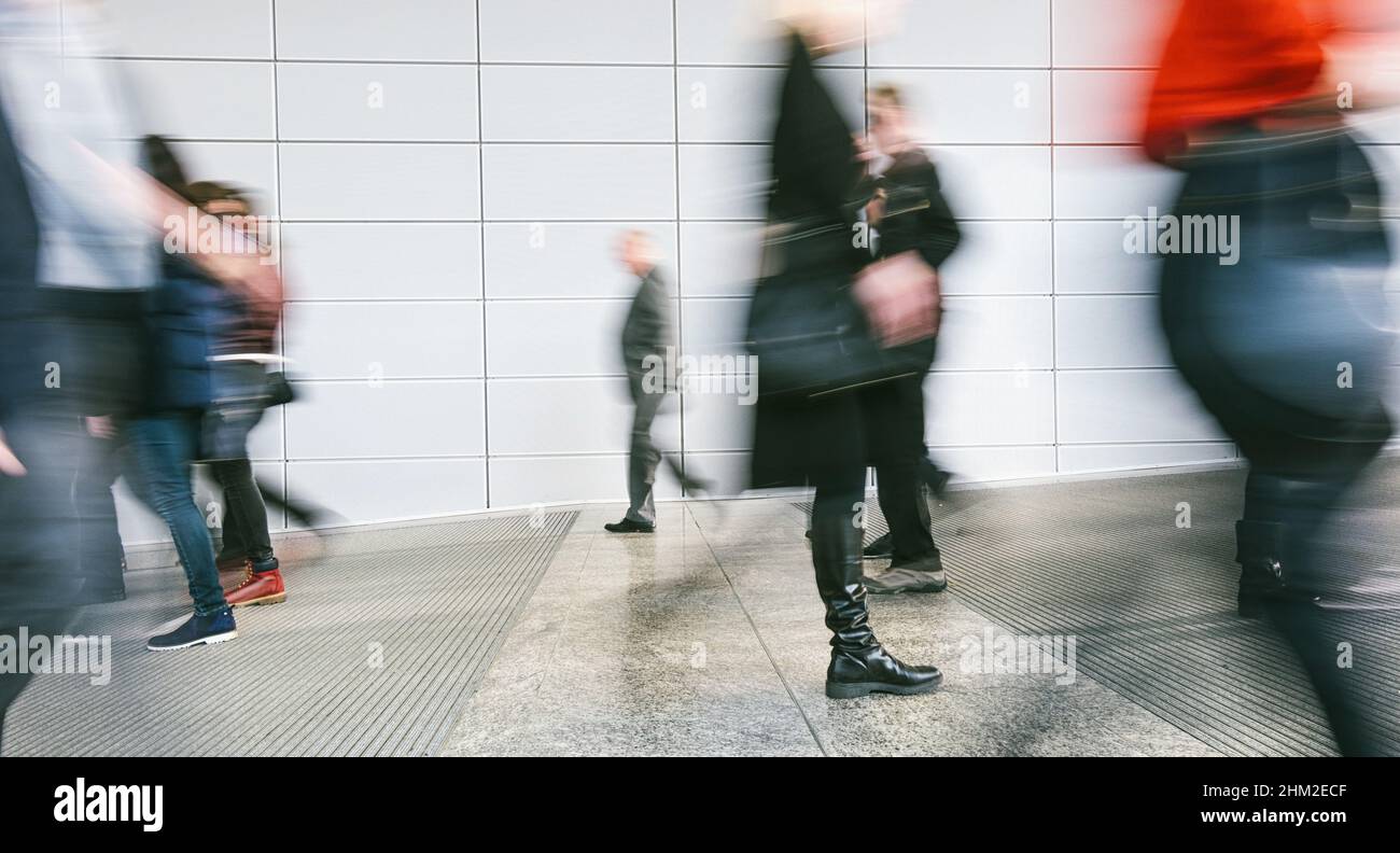 abstract crowd of people walking Stock Photo - Alamy