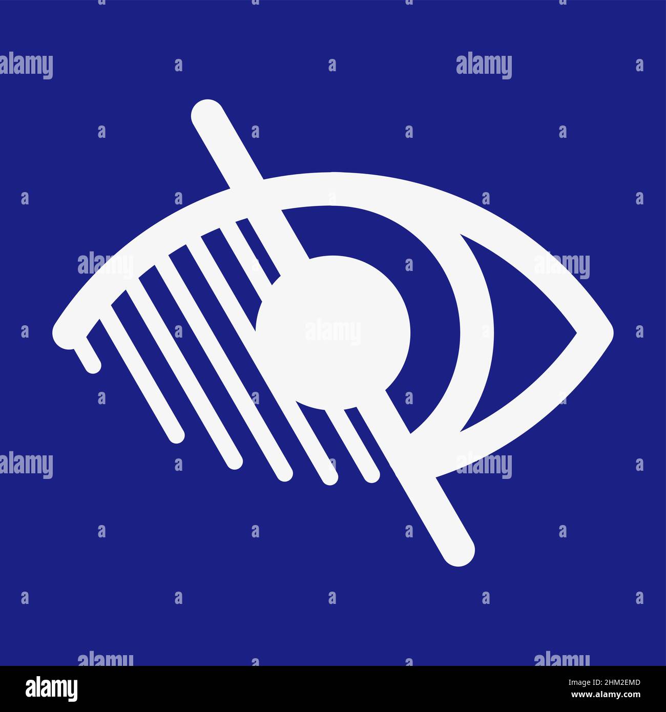 Blindness vector sign in blue square. No vision Stock Vector Image ...