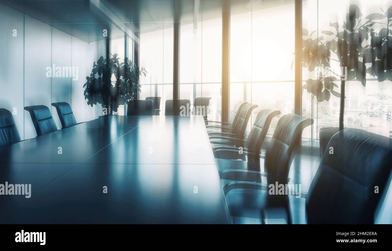 empty meeting room and conference table Stock Photo - Alamy