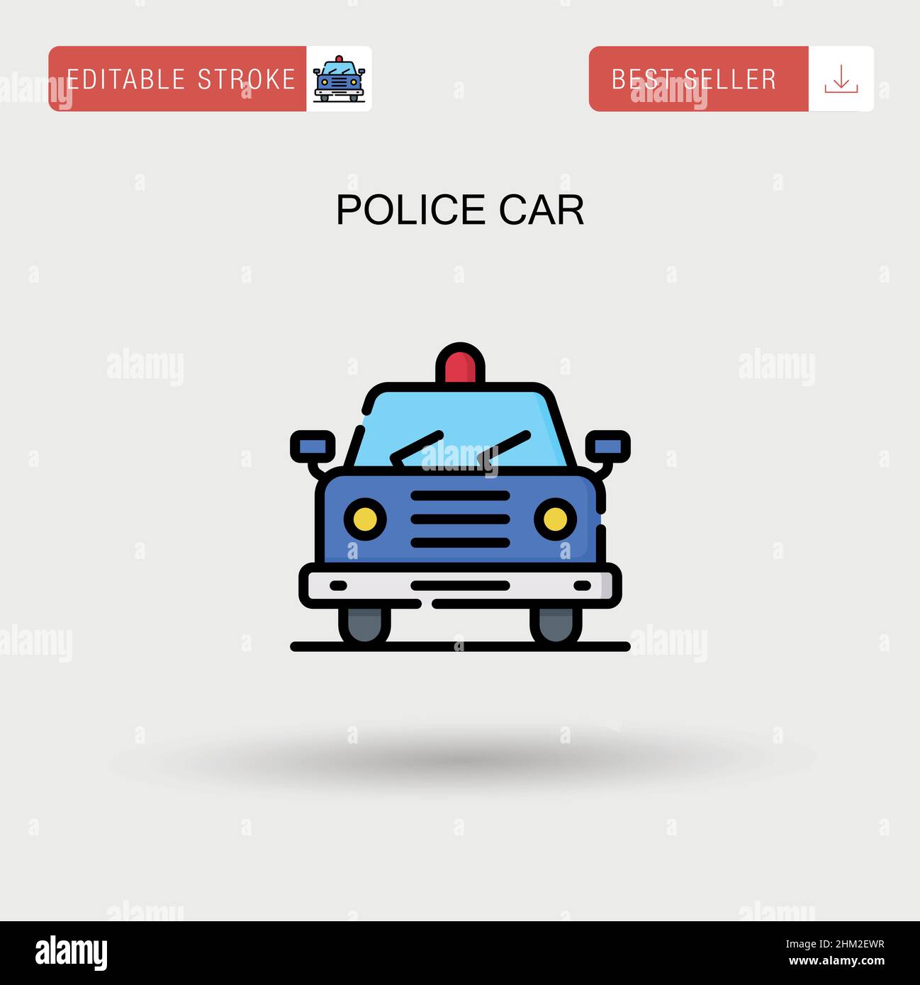 Police icon front view hi-res stock photography and images - Alamy