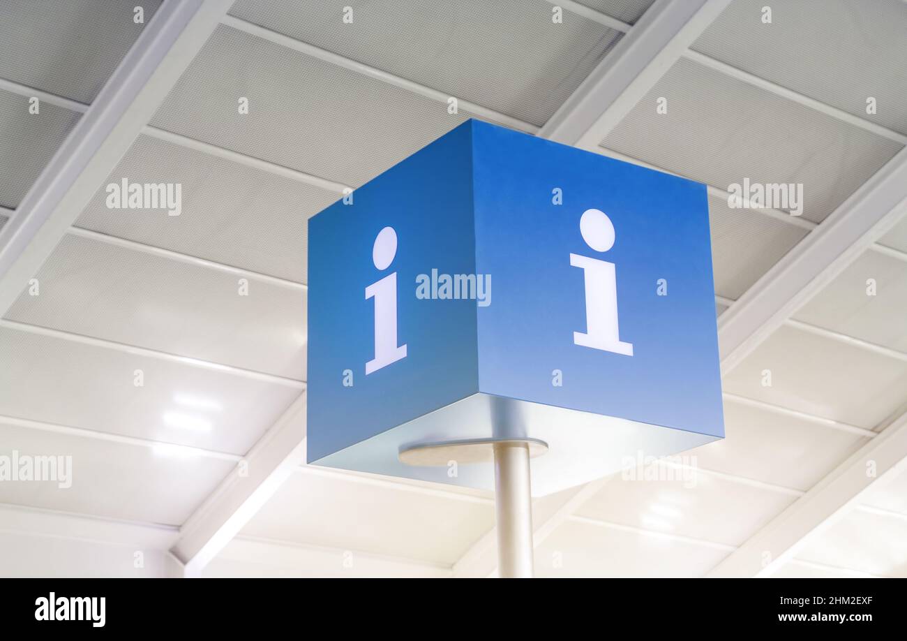 tourist info center Signs cube Stock Photo - Alamy